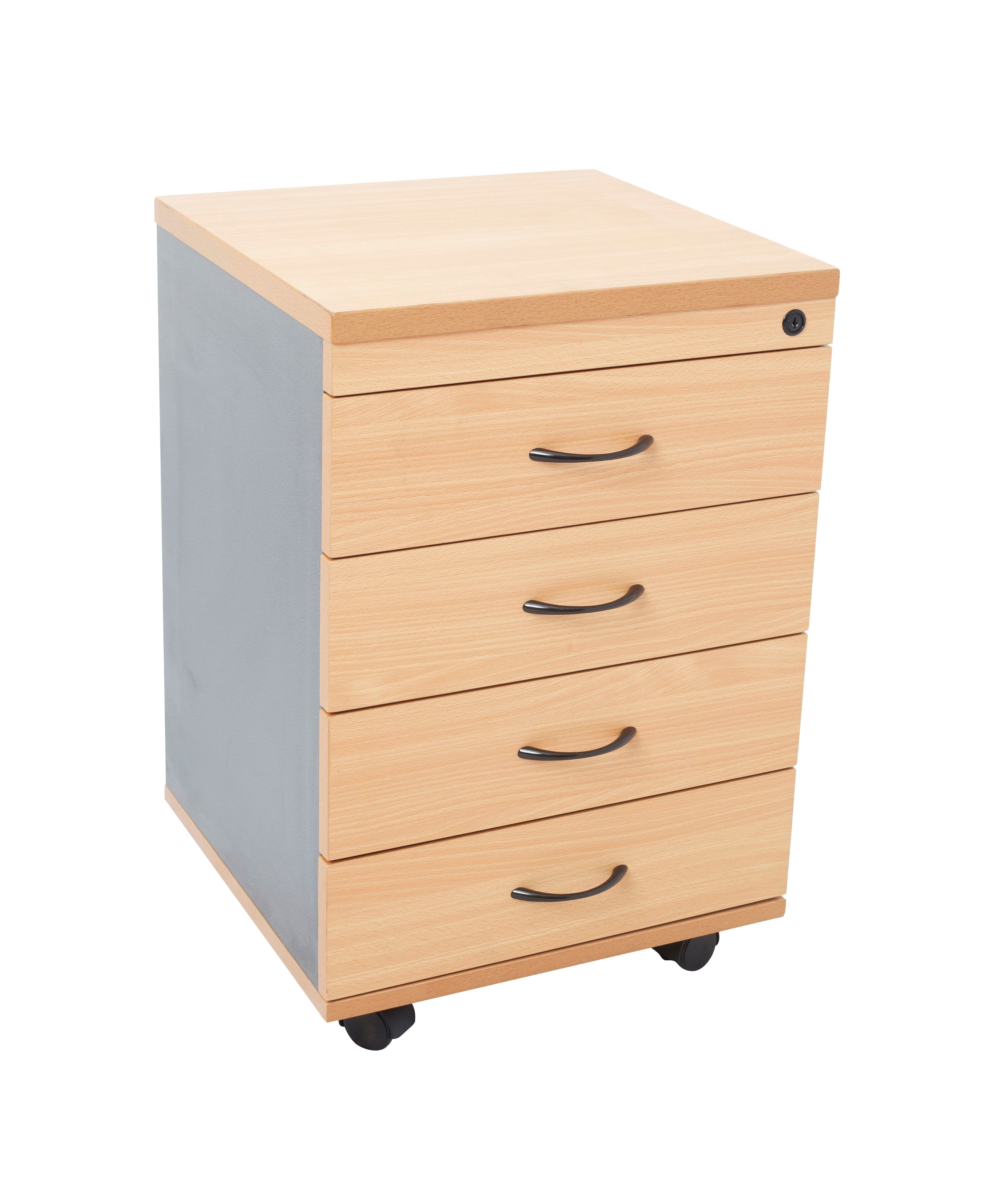 Oasis Lockable Mobile Drawer Unit - 4 Drawers